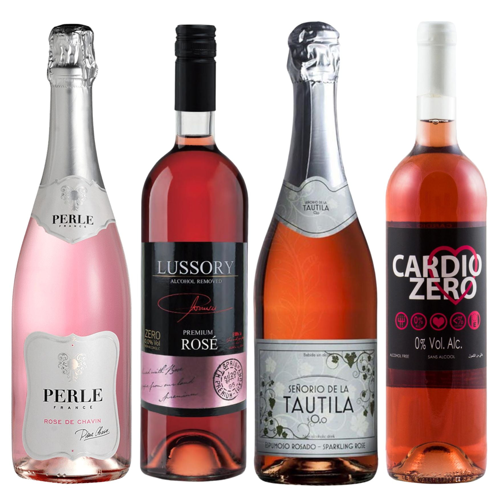 Non-Alcoholic Rose Wine Sampler - Four (4) Non-Alcoholic Wines 750ml ...