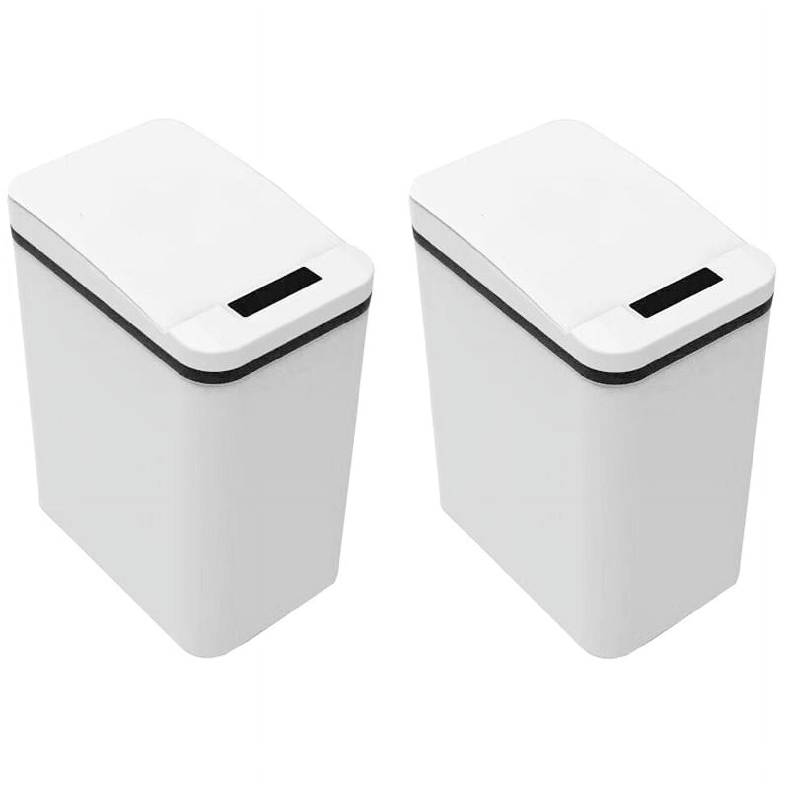 Non- Bathroom Trash Can with Lid Ultra-Thin Intelligent Automatic ...