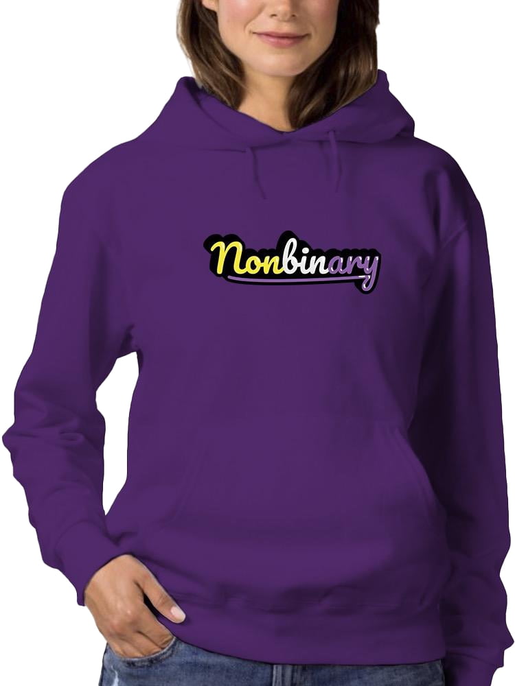 Non Binary Banner Hoodie Women -Smartprints Designs, Female 4X-Large ...
