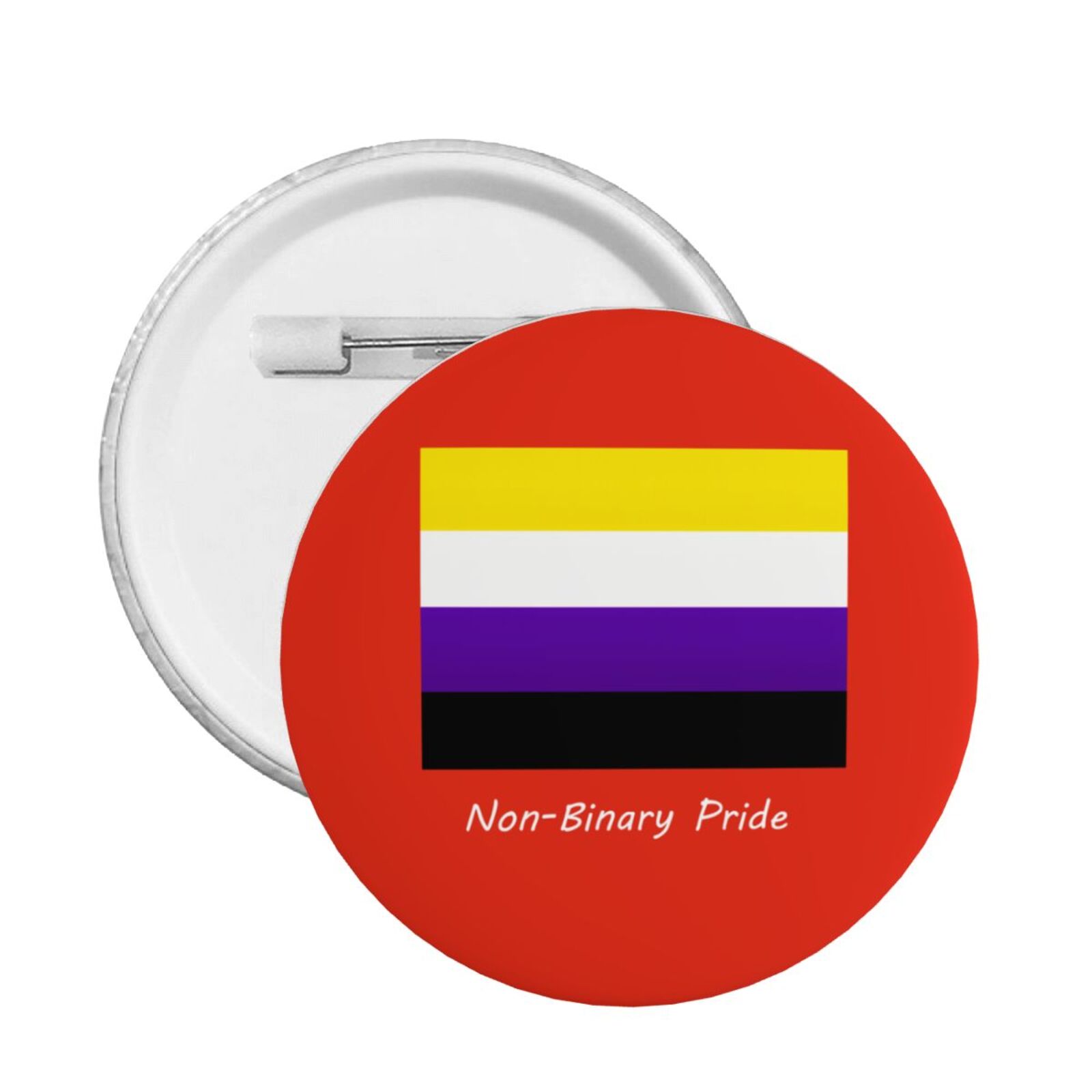 Non-Binary Pride Flag Circular Button Fashion Badge Decoration Backpack ...