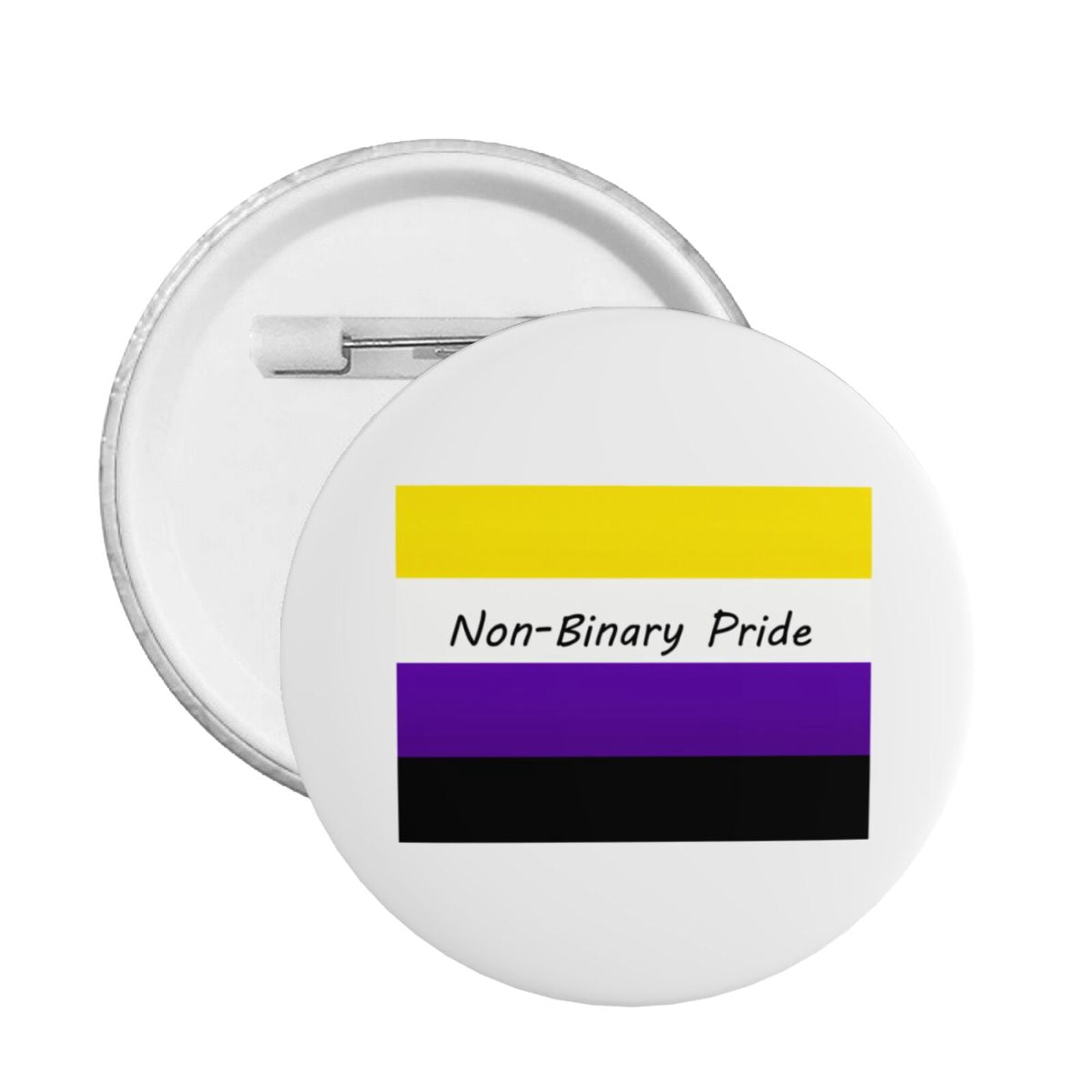 Non-Binary Pride Flag Circular Button Fashion Badge Decoration Backpack ...