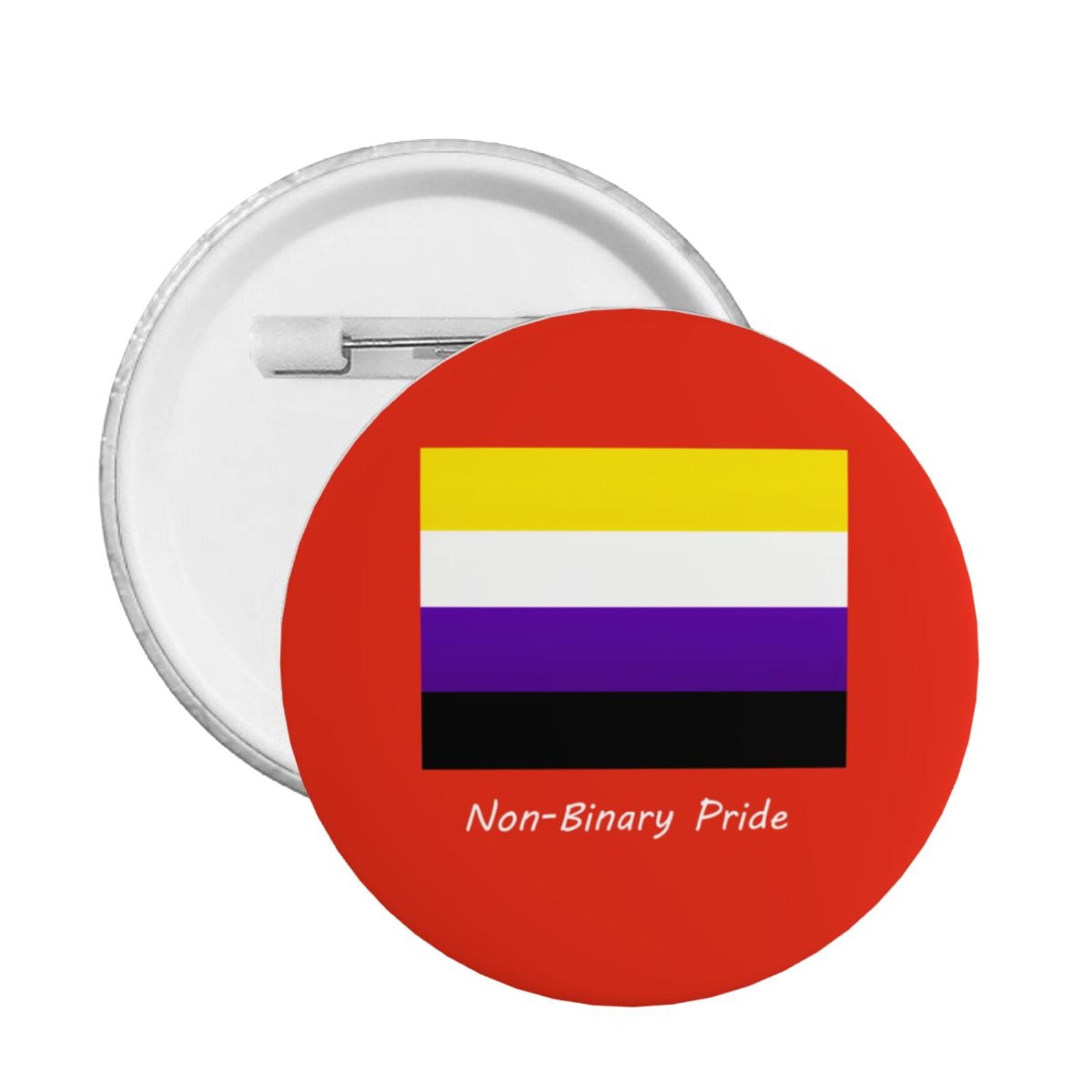 Non-Binary Pride Flag Circular Button Fashion Badge Decoration Backpack Clothing Suitable For ...