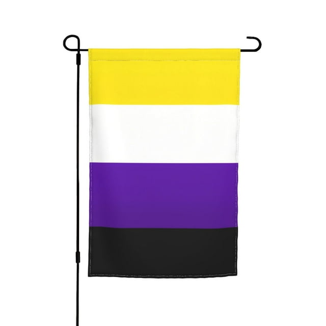Non Binary Pride Flag Garden Flags 12x18 Inch Double Sided Banner For