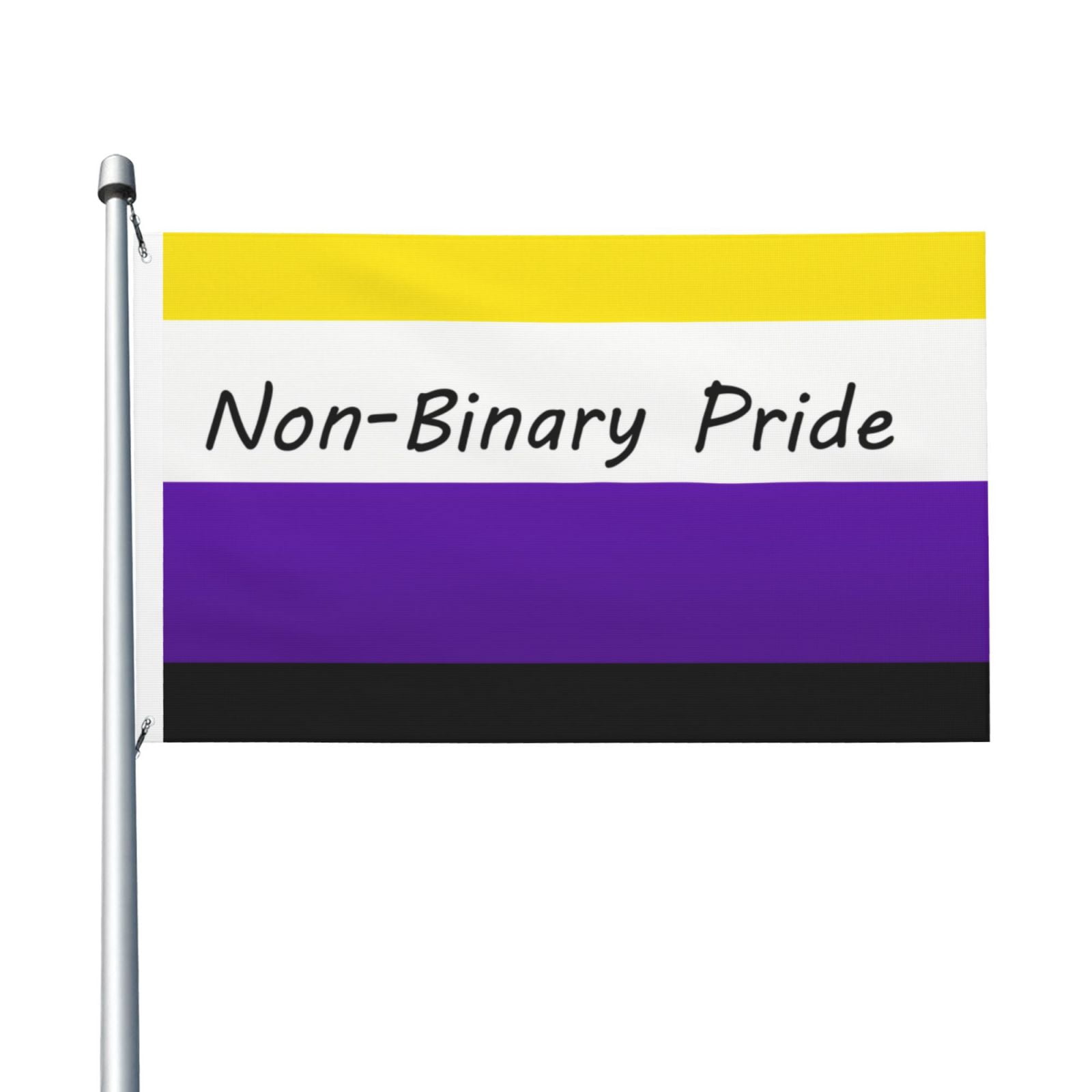Non-Binary Pride Flag Garden Flags 3 x 5 Foot Polyester Flag Double ...