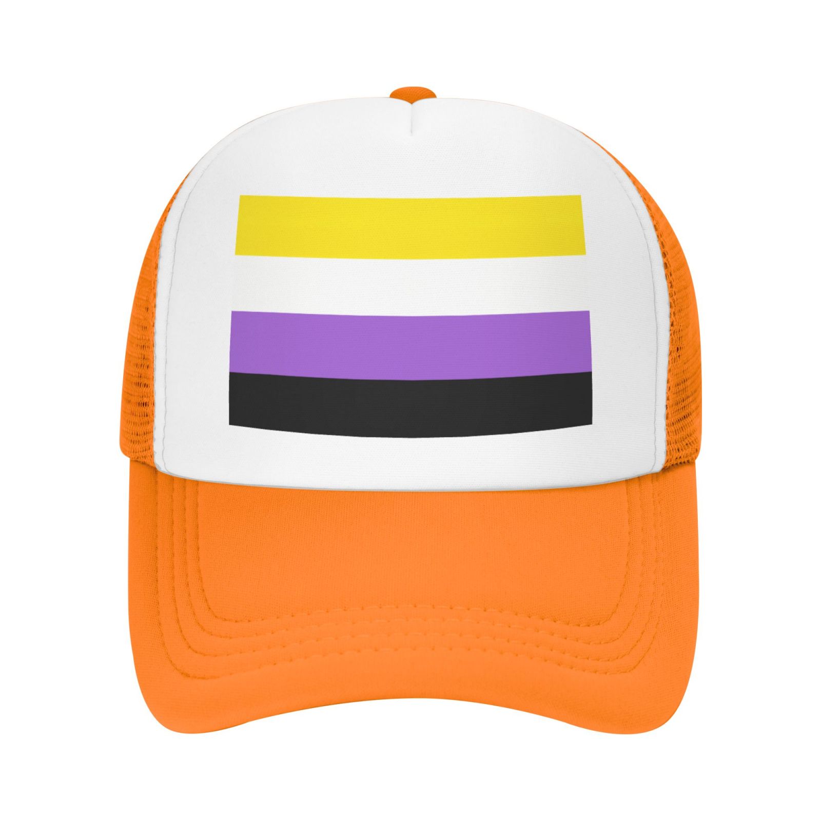 Non-Binary Pride Flag Hats for Men Women Mesh Baseball Cap Adjustable Classic Dad Hat Trucker ...