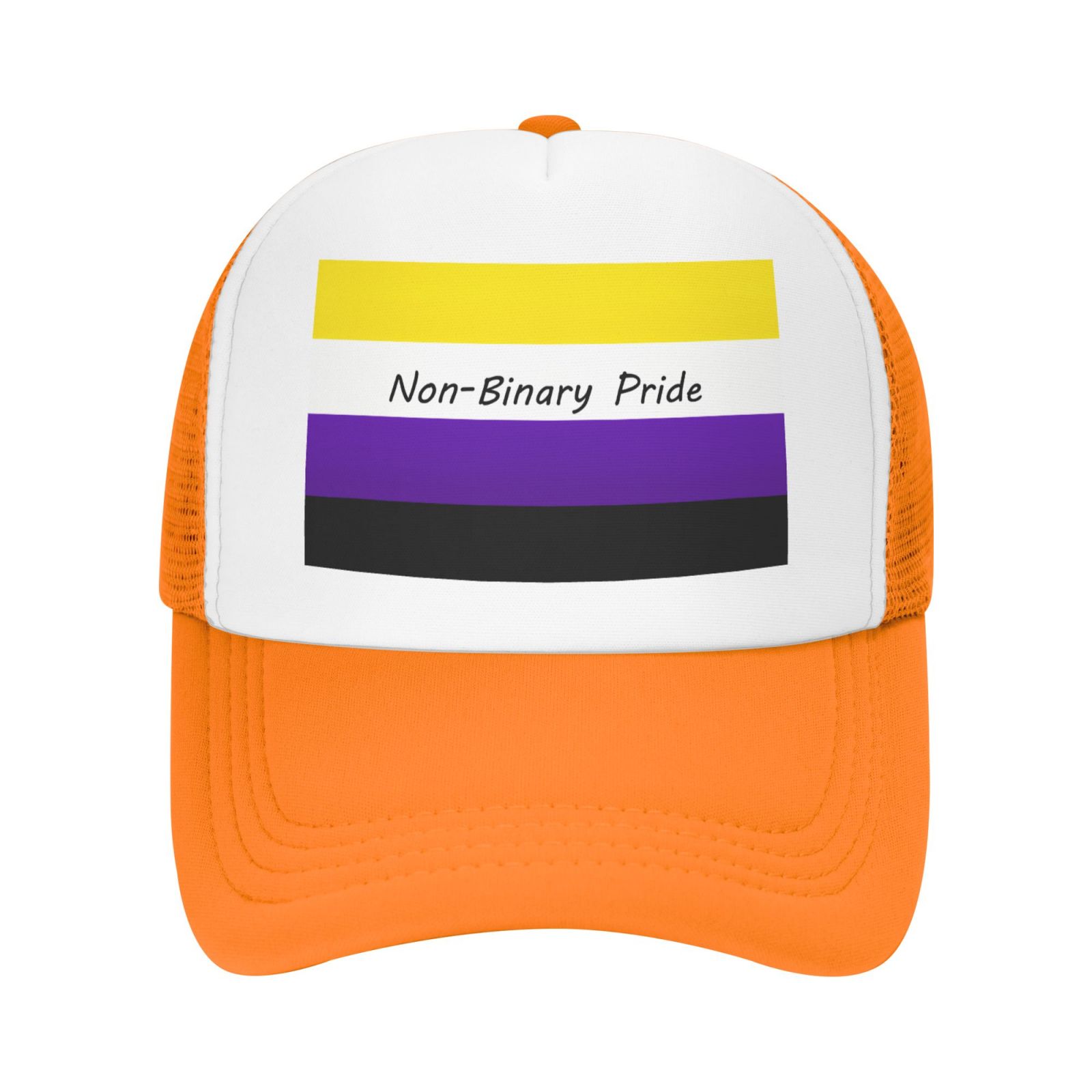 Non-Binary Pride Flag Hats for Men Women Mesh Baseball Cap Adjustable Classic Dad Hat Trucker ...
