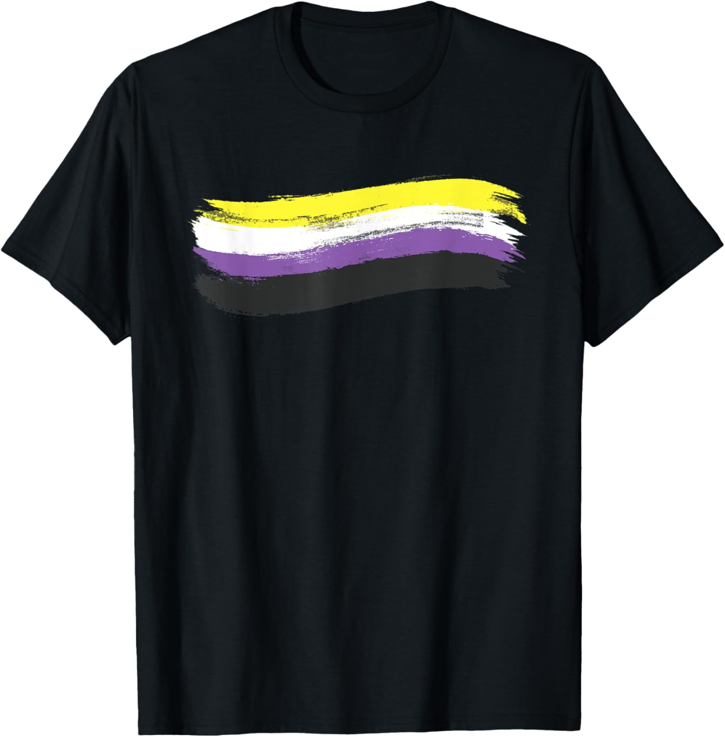Non Binary Pride Flag Parade LGBTQ Ally Equality Group Print T-Shirt ...