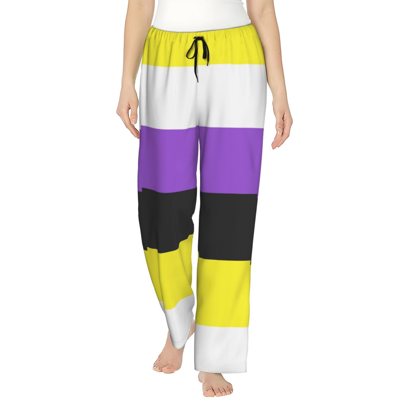 Non-Binary Pride Flag Women'S Pajama Pants Straight Leg Comfy Lounge Pants With Pockets ...