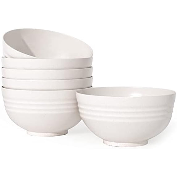 [Non Ceramic] 34 Oz Big Bowls， Soup Bowls BPA-Free Dishwasher & Microwave Safe Bowl Sets for ...