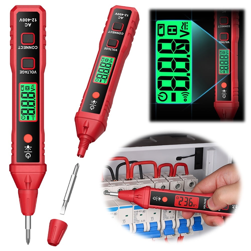 Non-Contact AC Voltage Tester Digital Voltage Detector Pen AC Live/Null ...