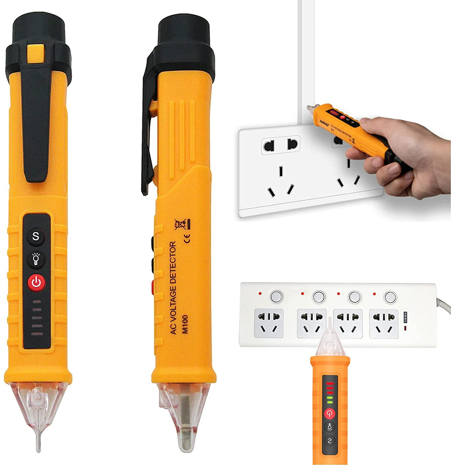 Non-Contact Voltage Detector, Ac Voltage Tester 12-1000V With ...