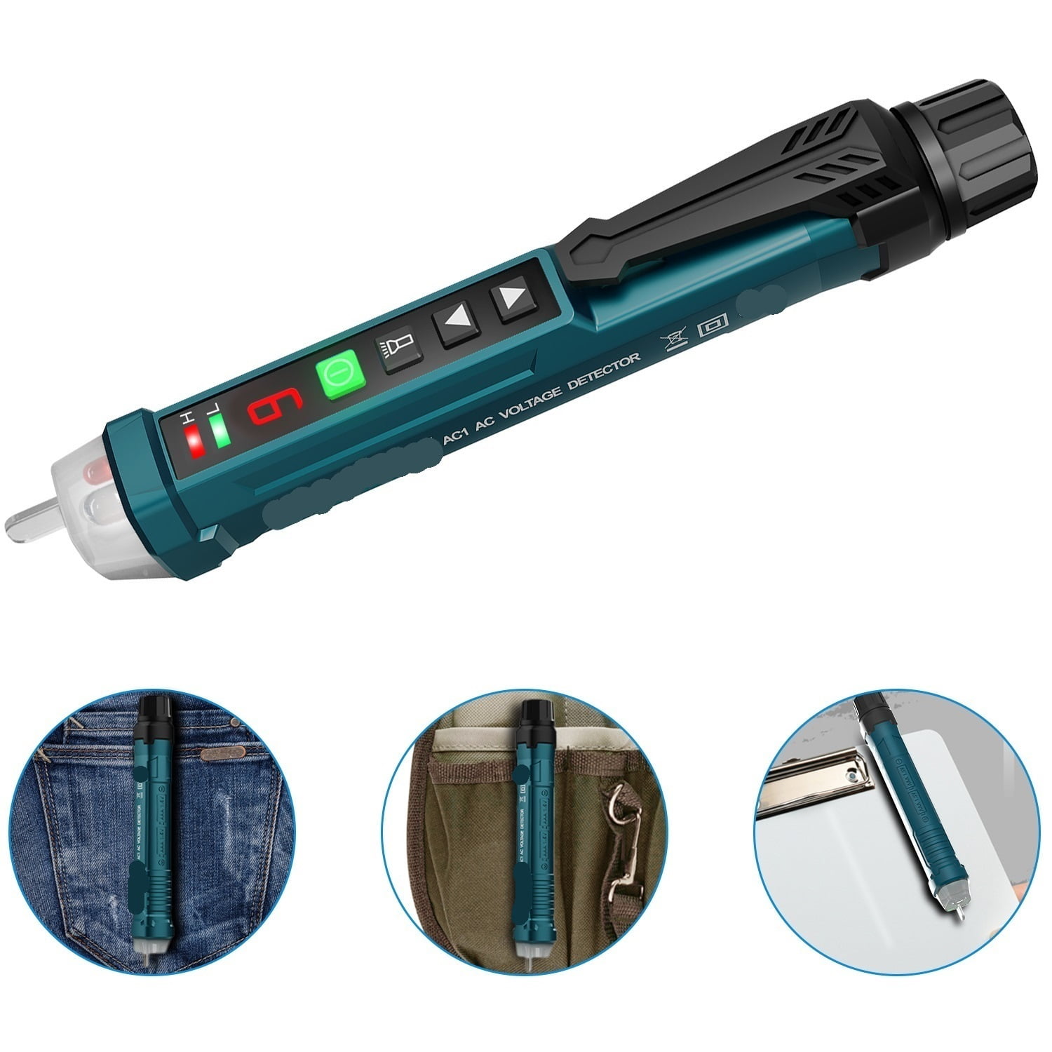 Non-Contact Voltage Tester Adjustable Sensitivity Voltage Finder ...