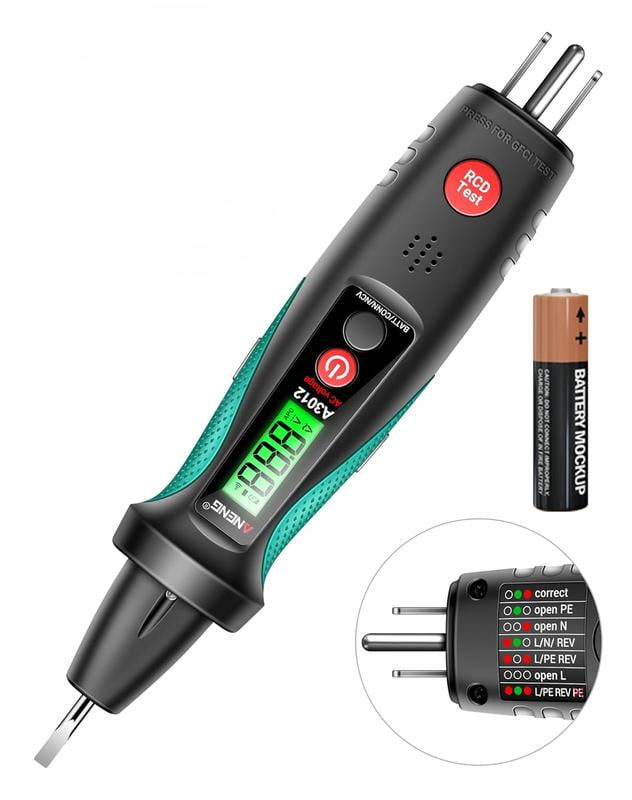 Non Contact Voltage Tester&Outlet Tester Receptacle Detector with ...