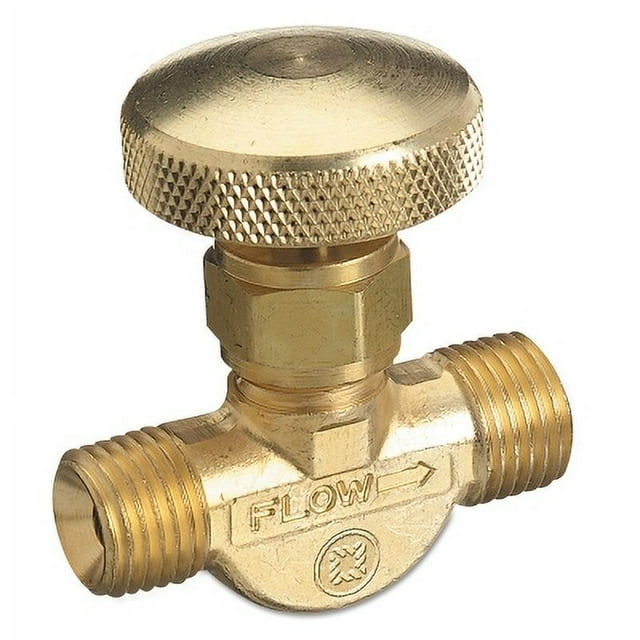 Non-Corrosive Gas Flow Valves, 200 Psig, Brass, Oxygen, 9/16 In - 18 Rh ...