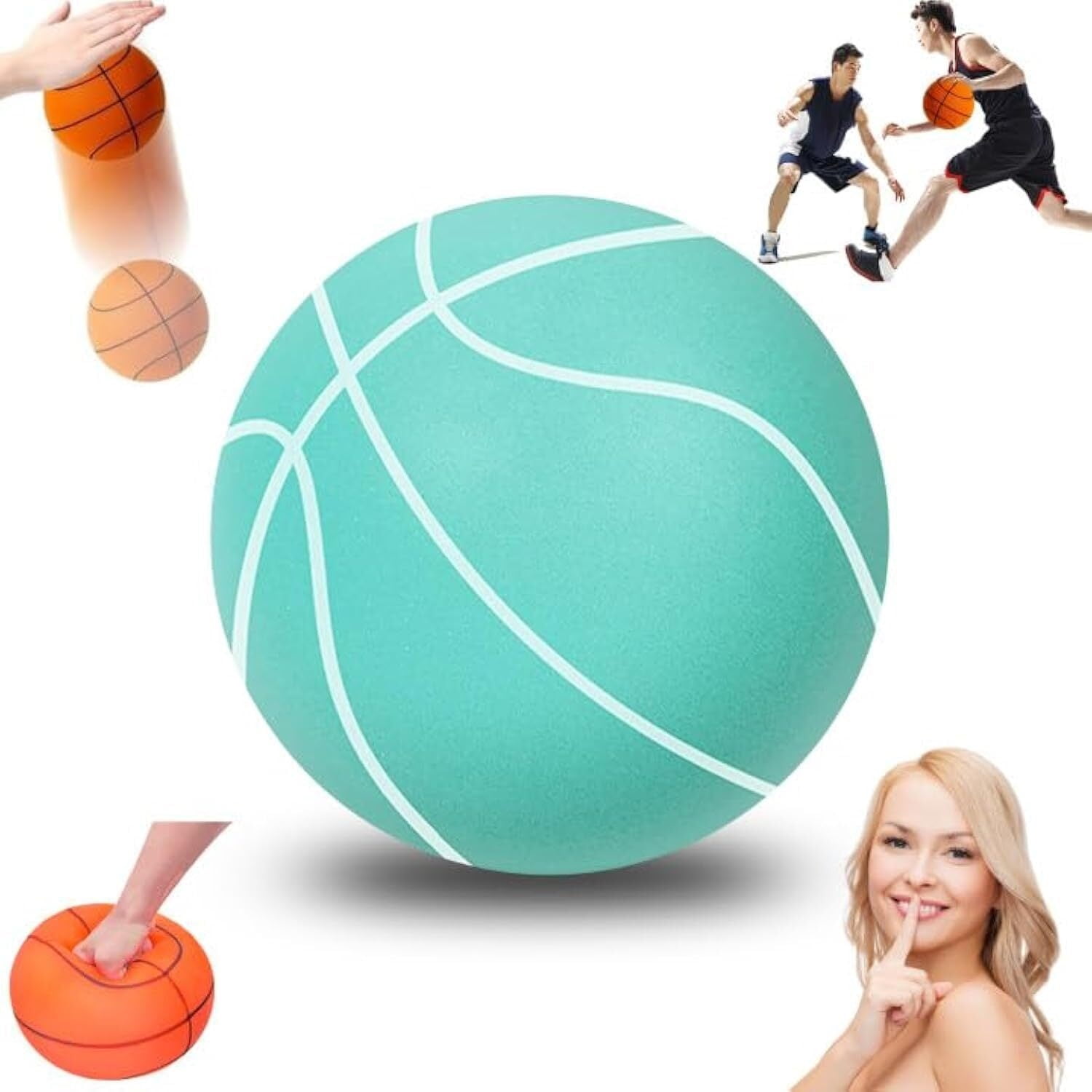 Non-Deforming Packaging Silent Indoor Basketball - Size 7 Quiet ...