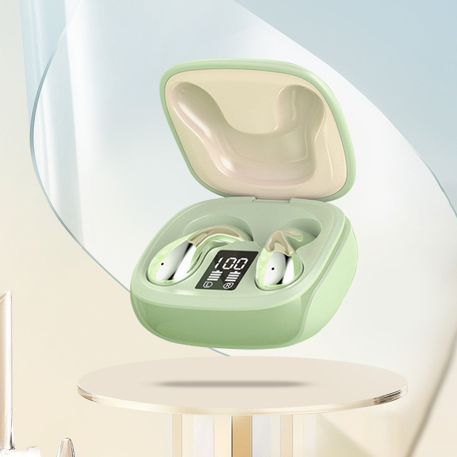 Non-Destructive Bluetooth 5.3 Wireless Headphones Clip-On Open Ear ...