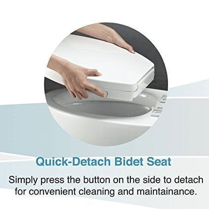 Non-Electric Elongated Silent-Closing Comfortable Bidet Toilet Seat ...