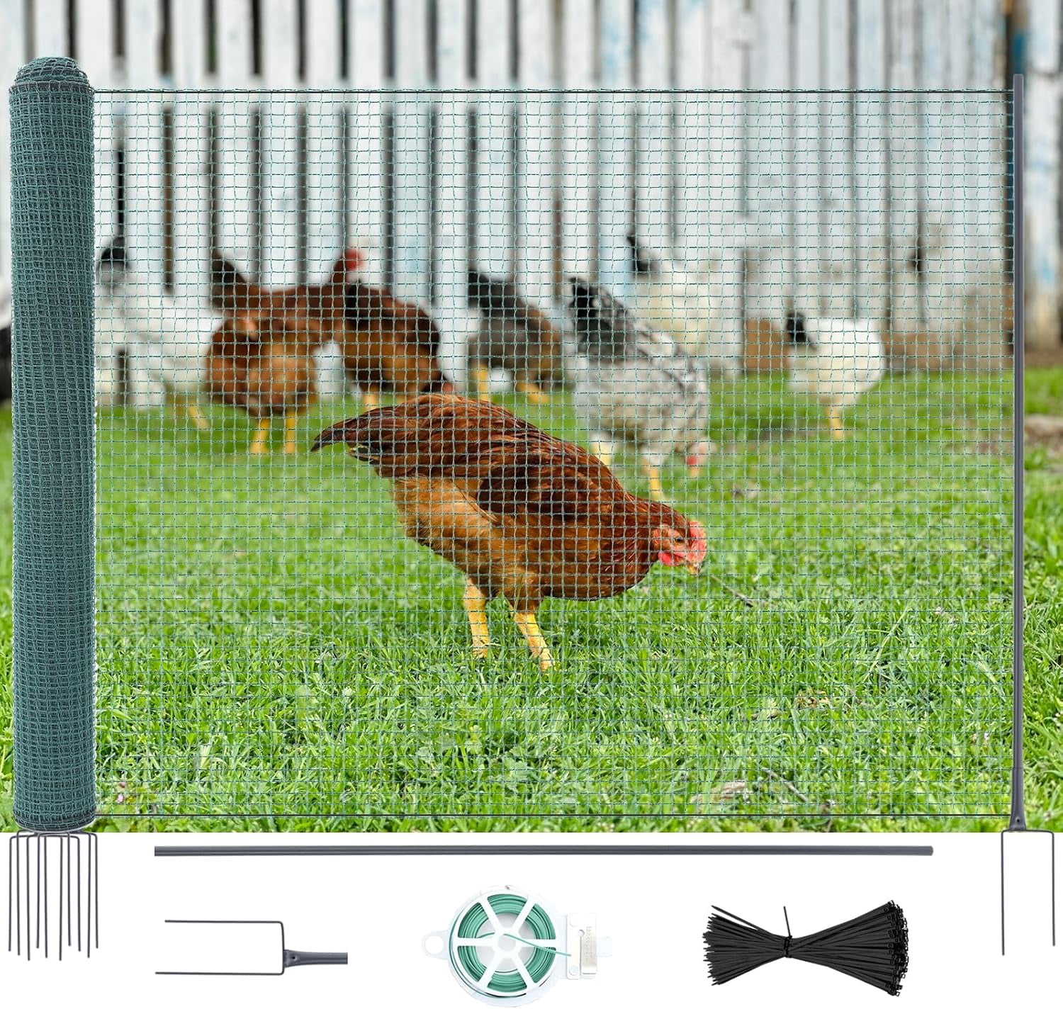 Non Electric Fence Netting for Livestock, 40" x100' Portable Movable ...