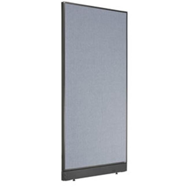 Non-Electric Office Partition Panel with Raceway - Blue - 36.25 x 76 in ...