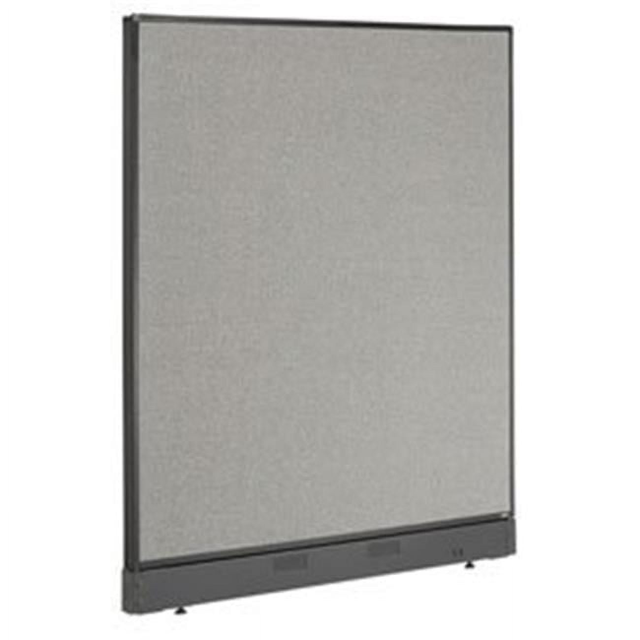 Non-Electric Office Partition Panel with Raceway - Gray - 48.25 x 46 in ...