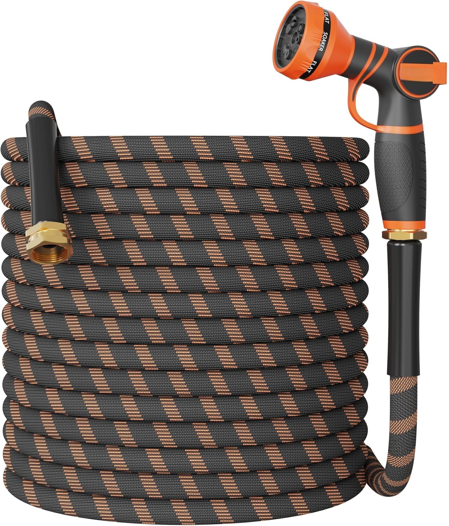 Non-Expandable Garden Hose 100FT 1/2" Lightweight Flexible Water Hoses ...