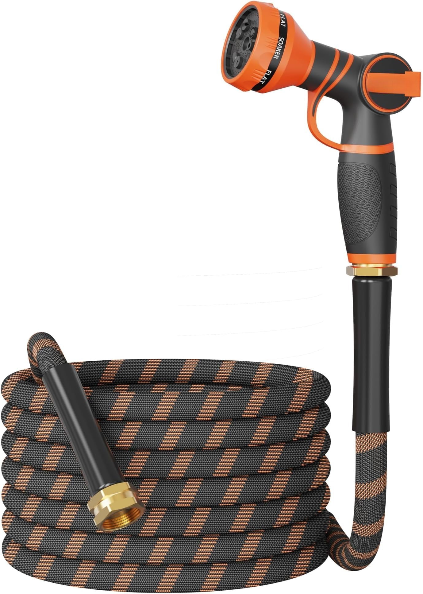 Non-Expandable Garden Hose 25FT 1/2" Lightweight Flexible Water Hoses ...