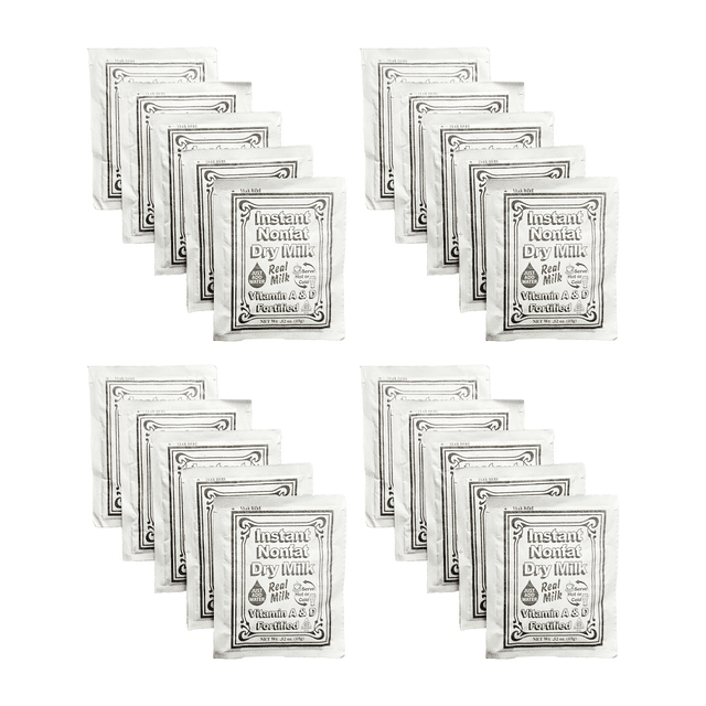 Non-Fat Dry Milk Instant Mix Packets – 15g Each, 20 Pack – Vitamin A ...