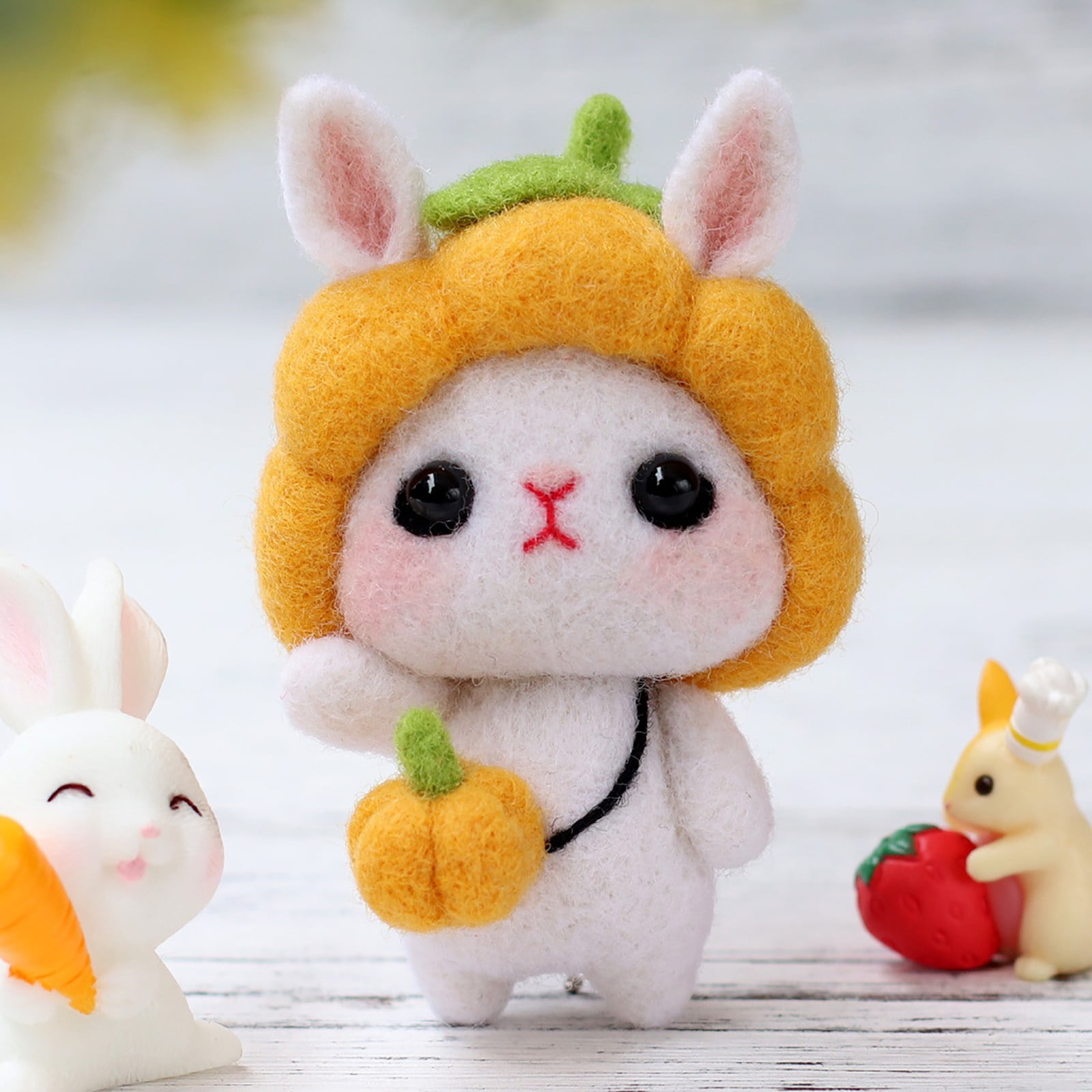 Non Finished DIY Felting Wool Rabbit Doll,Handmade Craft Material ...