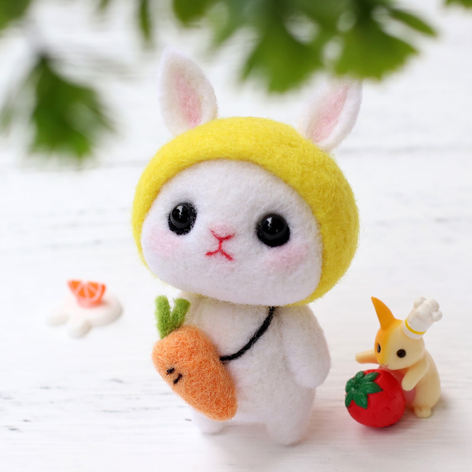 Non Finished DIY Felting Wool Rabbit Doll,Handmade Craft Material ...
