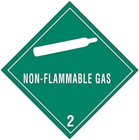 Non-Flammable Gas 2, Hazmat DL5100 Label, 4" x 4", Paper, Adhesive ...