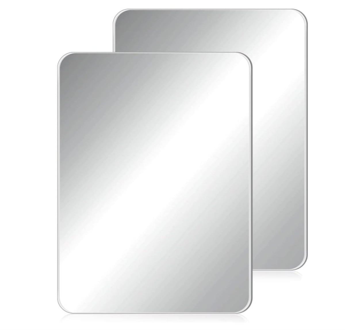 Non-Fragile Acrylic Mirrors 2 Pcs,Unbreakable Frameless Mirrors,Non ...