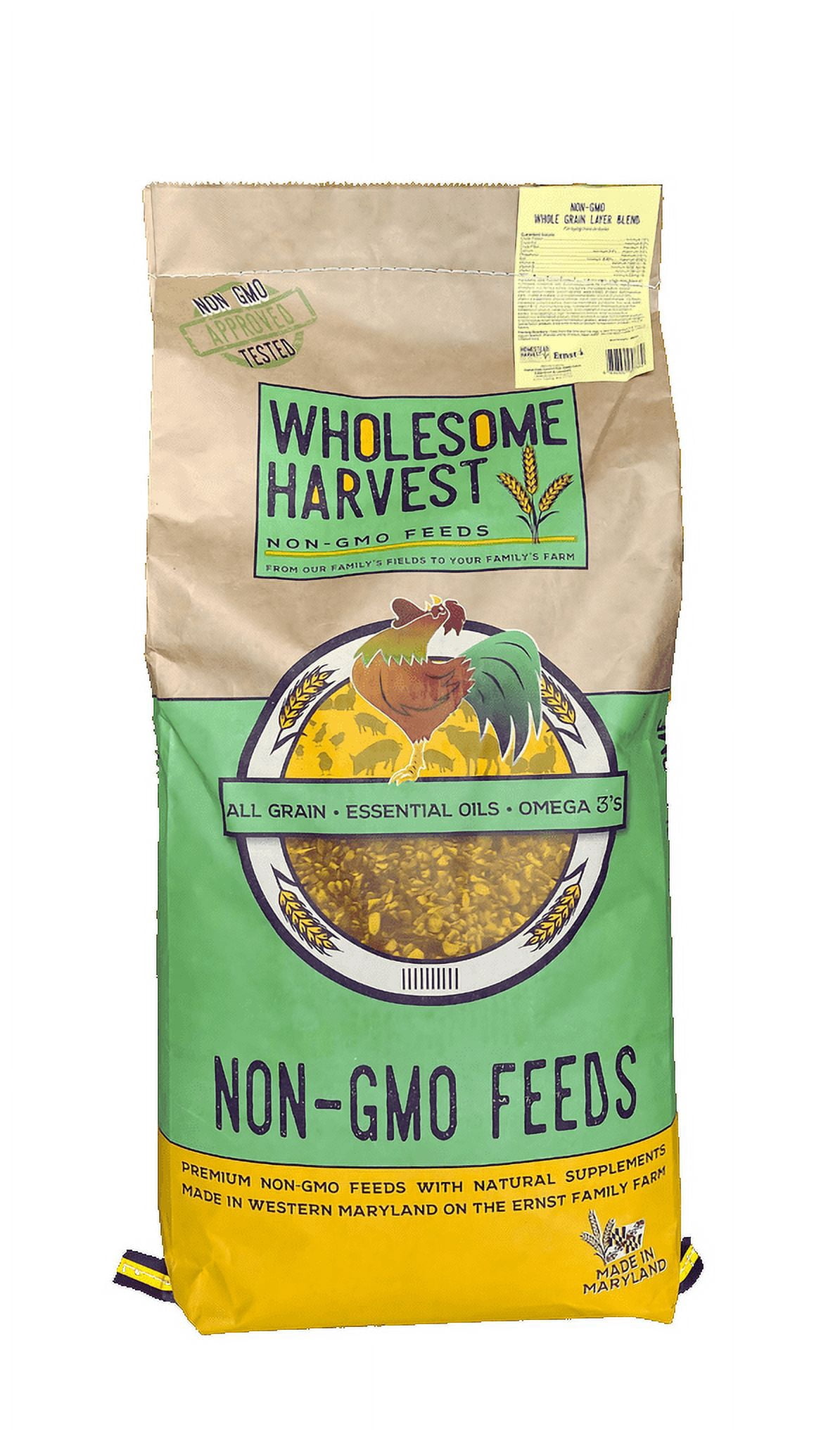 Non-GMO Whole Grain Layer Blend 16% - Chicken Feed for Laying Hens and ...