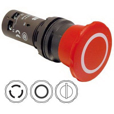 Non-Illuminated 22 mm Emergency Stop Compact Push Button Red - Walmart.com