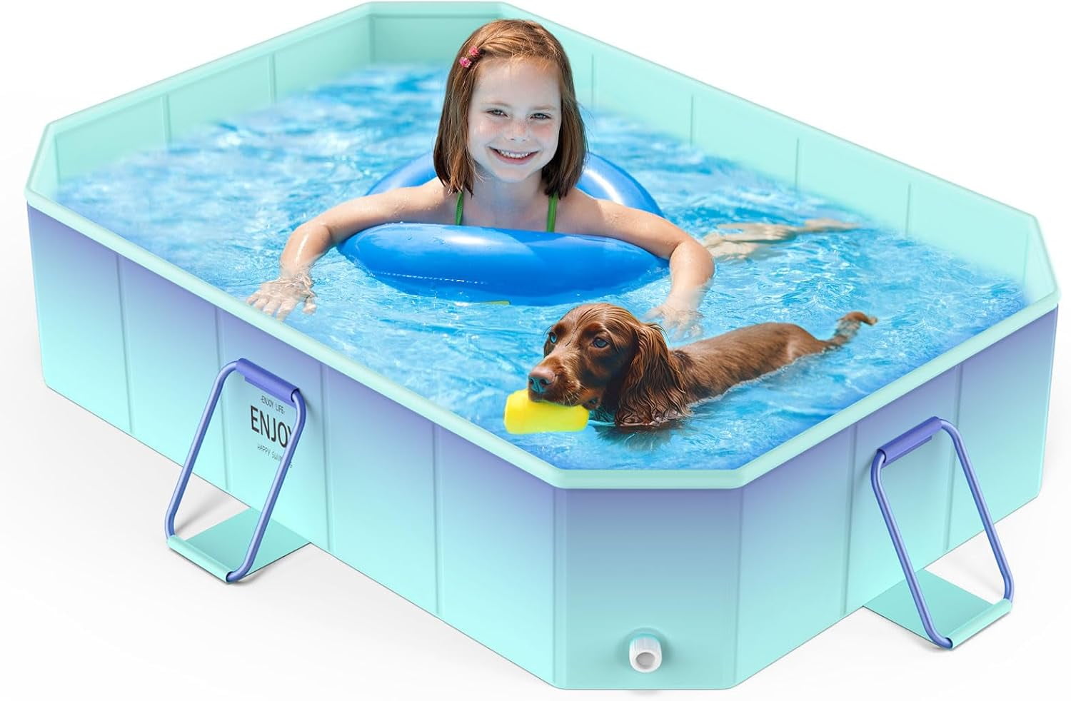 Non-Inflatable Swimming Pool for Kids and Pets, Framed Swimming Pools ...