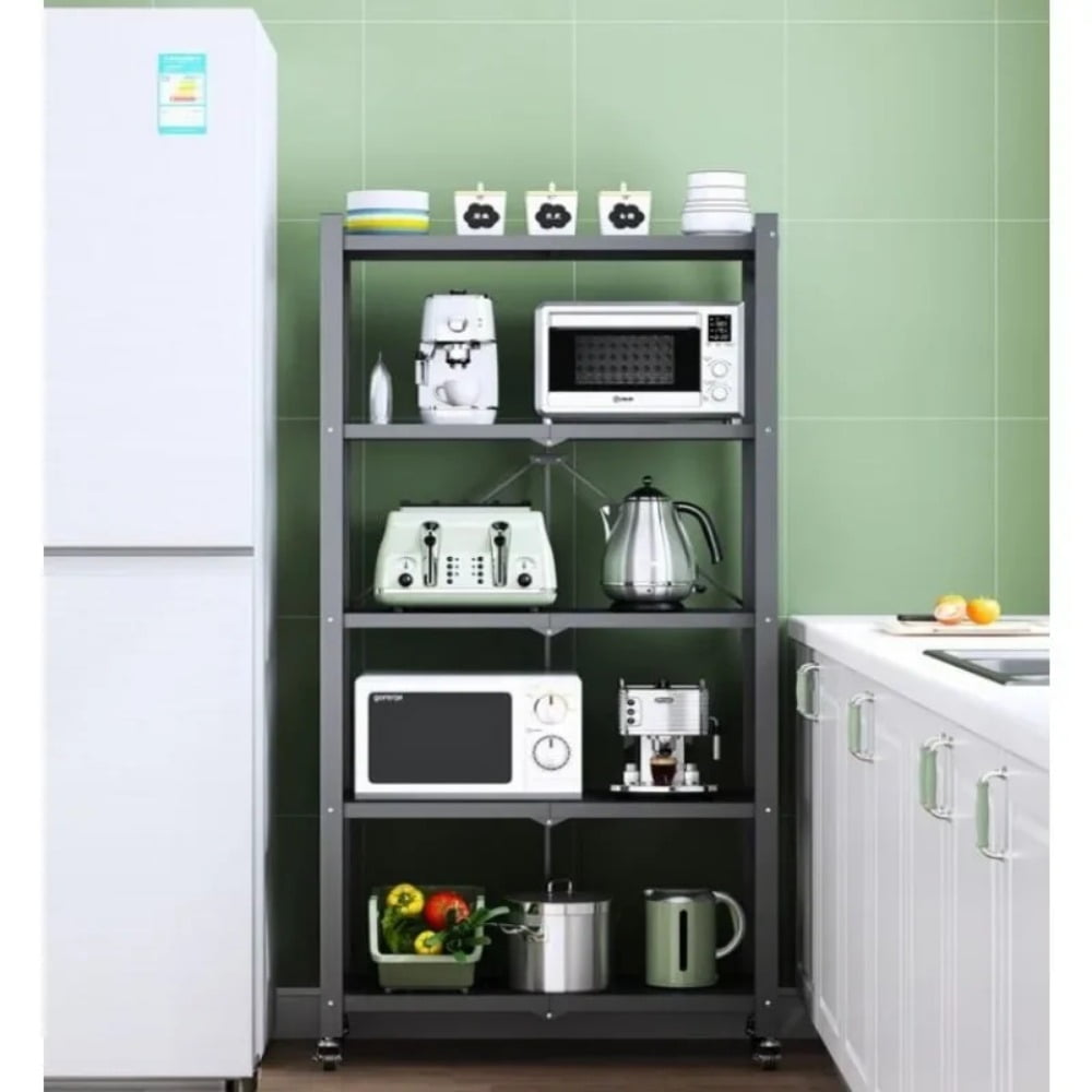 Non Installation Foldable Storage Rack Floor To Ceiling Story Kitchen ...