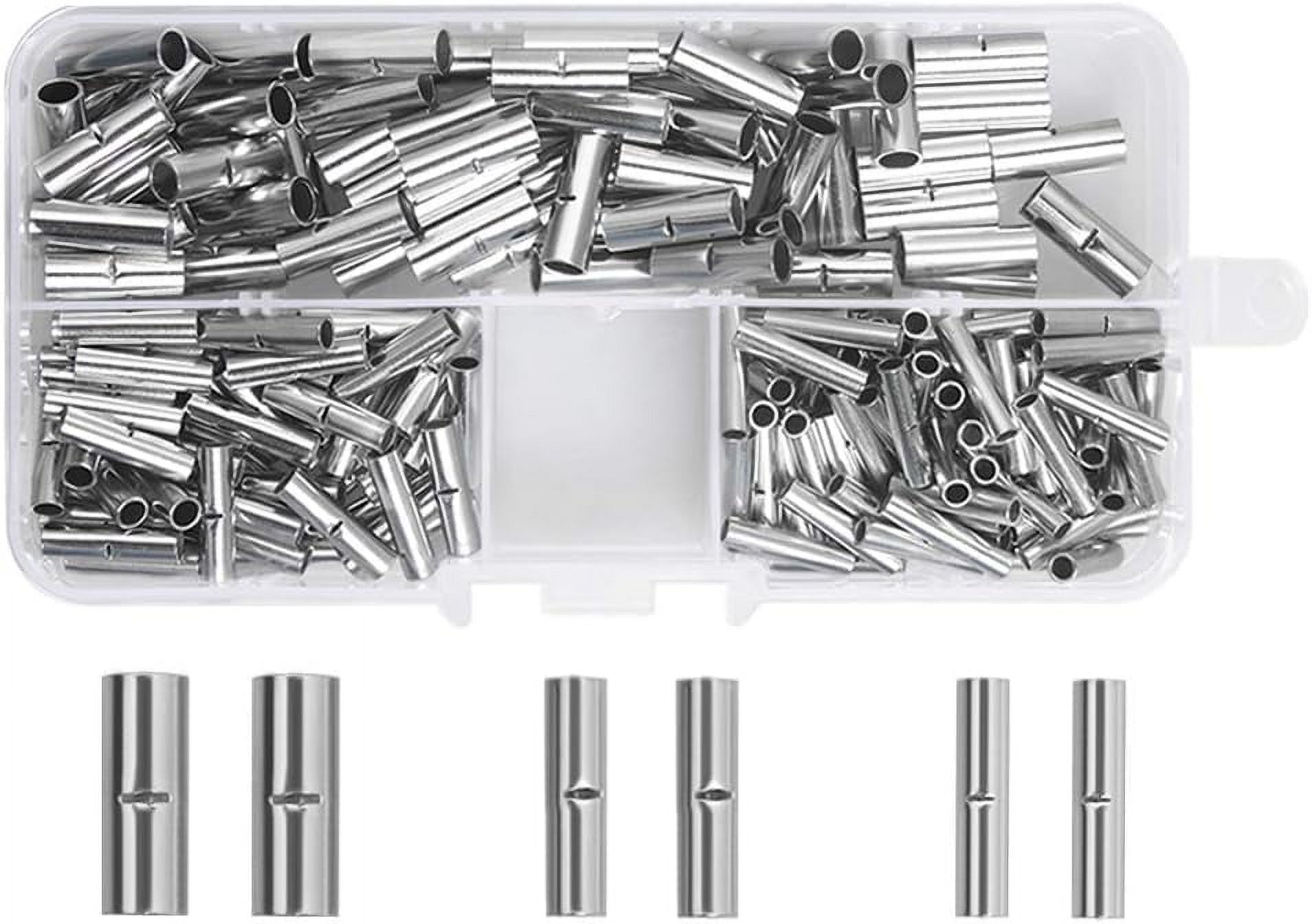 Non Insulated Butt Connectors Kit, T2 Seamless Tinned Copper 22-18AWG ...