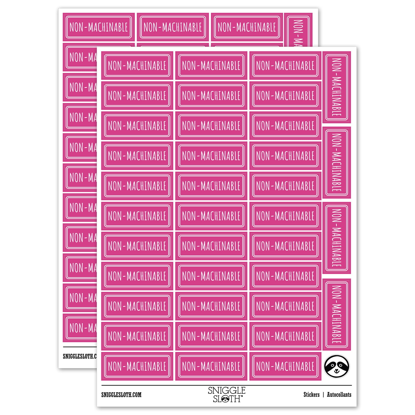 Non-Machinable Double Line Letter Mail Package Sticker Set - Hot Pink ...