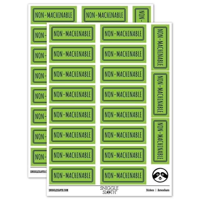 Non-Machinable Double Line Letter Mail Package Sticker Set - Light ...