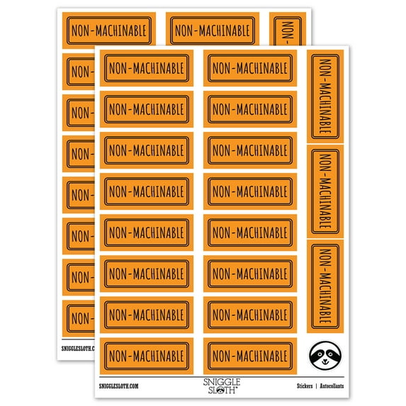 Non-Machinable Double Line Letter Mail Package Sticker Set - Orange ...