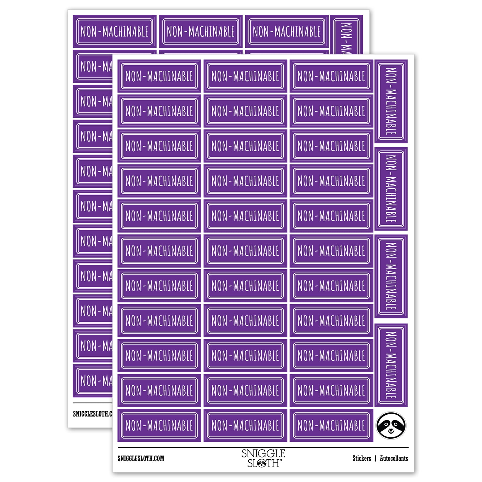 Non-Machinable Double Line Letter Mail Package Sticker Set - Purple ...
