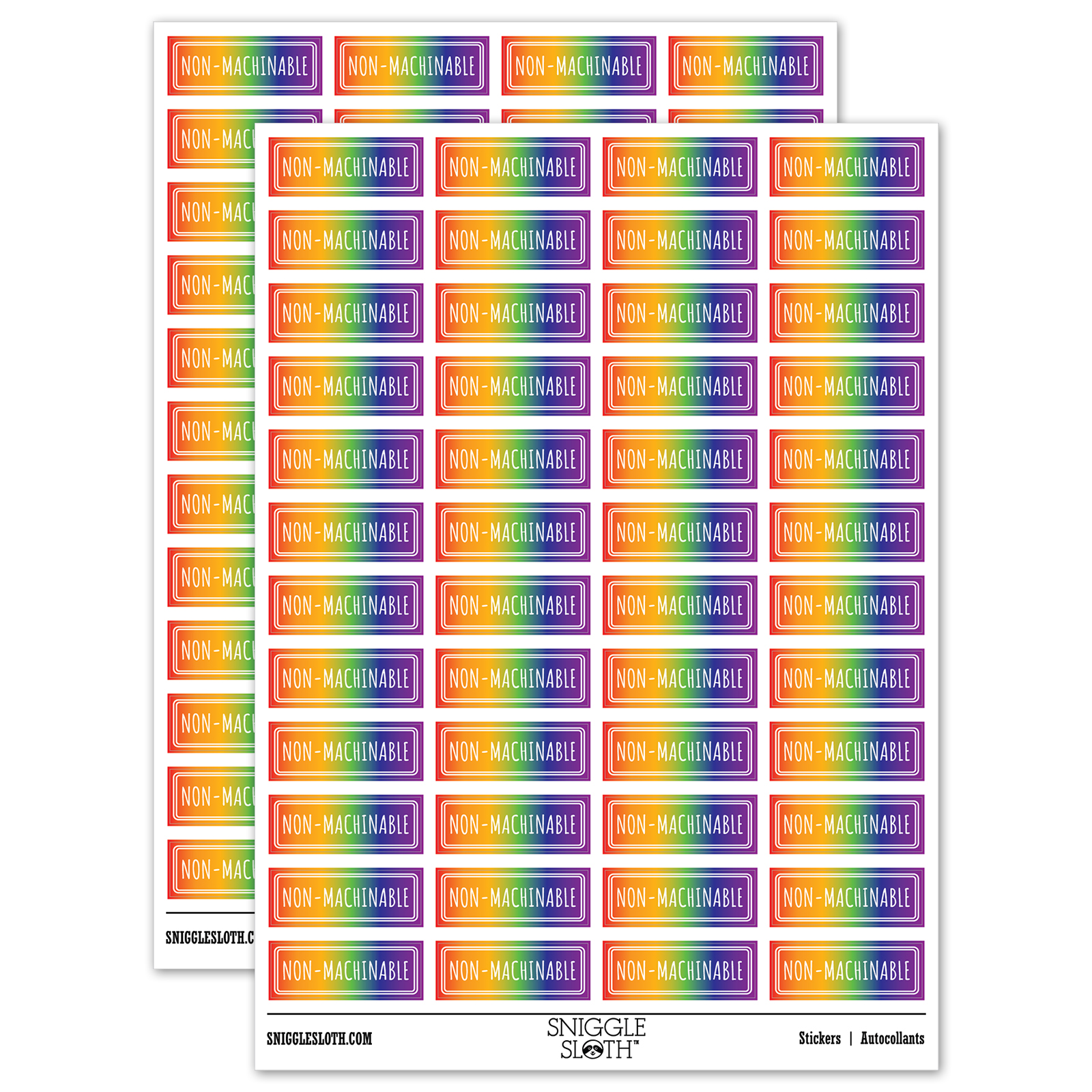 Non-Machinable Double Line Letter Mail Package Sticker Set - Rainbow ...