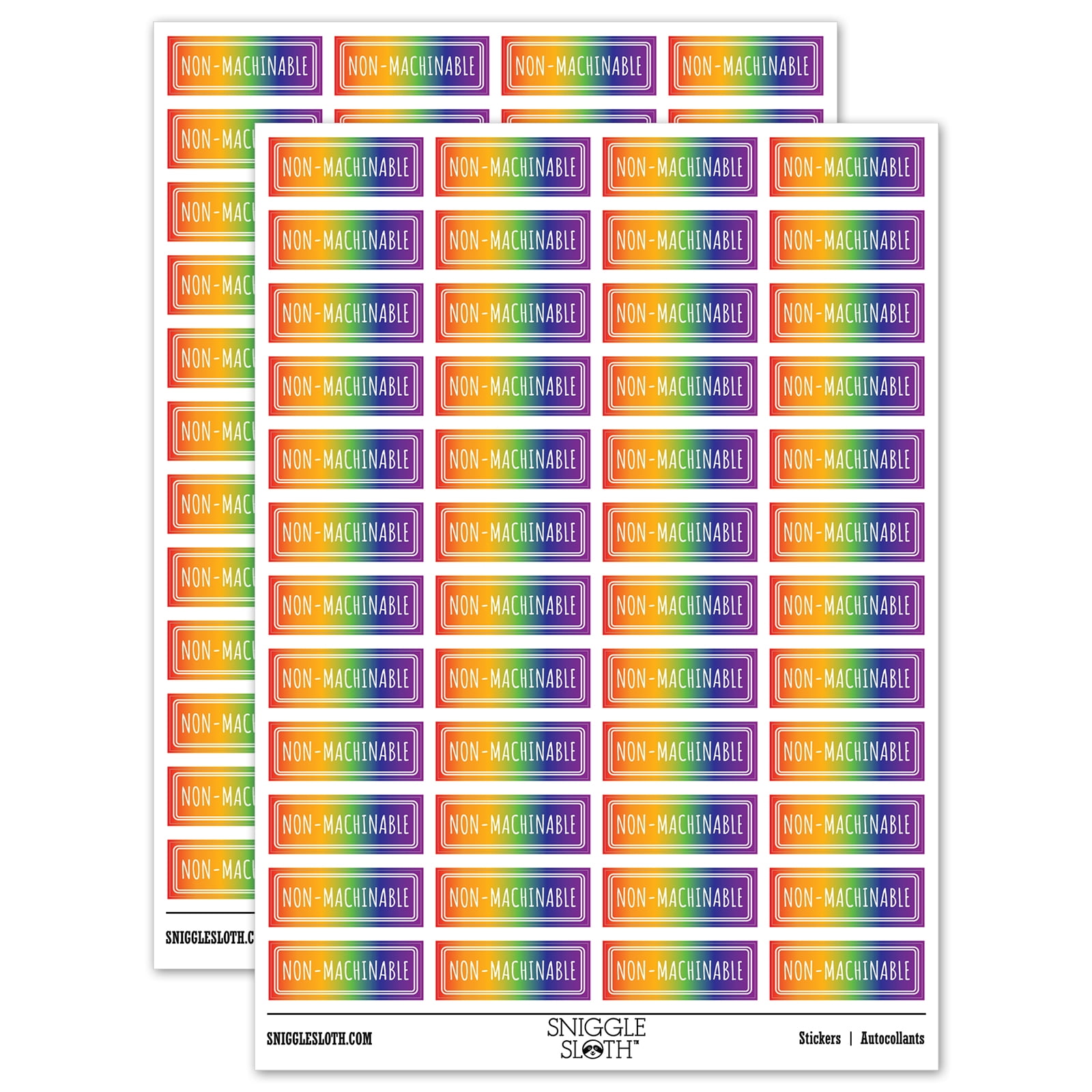 Non-Machinable Double Line Letter Mail Package Sticker Set - Rainbow ...