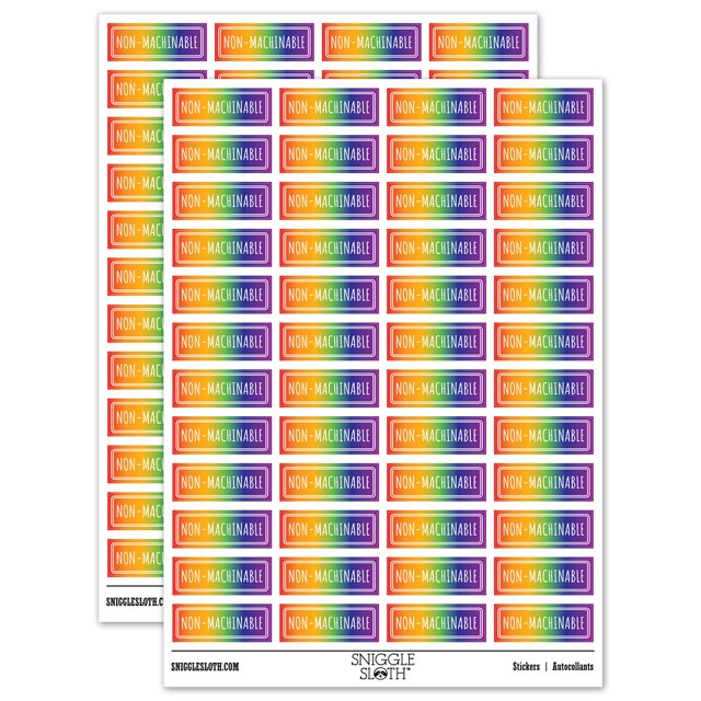 Non-Machinable Double Line Letter Mail Package Sticker Set - Rainbow ...