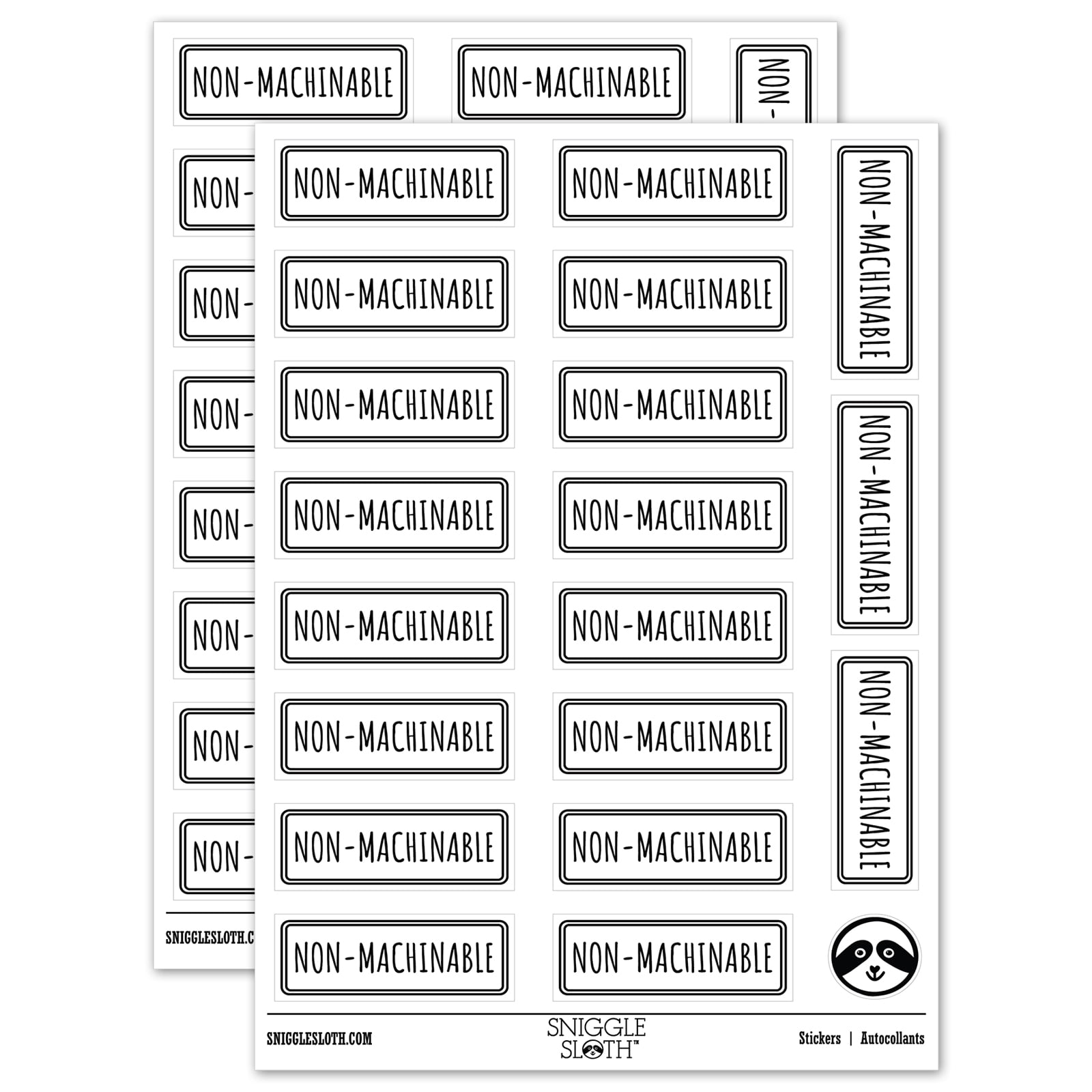 Non-Machinable Double Line Letter Mail Package Sticker Set - White ...