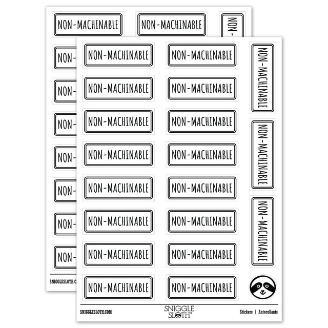 Non-Machinable Double Line Letter Mail Package Sticker Set - White ...