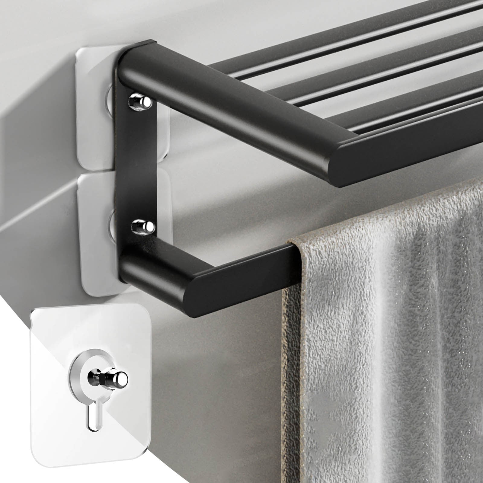 Non Marking Adhesive Hooks, 2pcs Strong Frame Nailless Wall Hangers ...