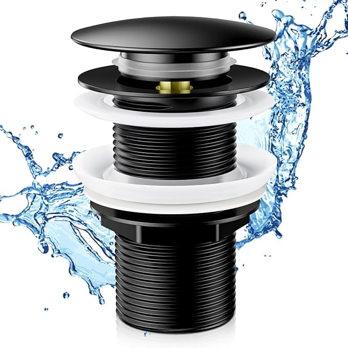Non Overflow Sink Drain Pipe, Clic Clac Drain Pipe/Black Universal Sink ...