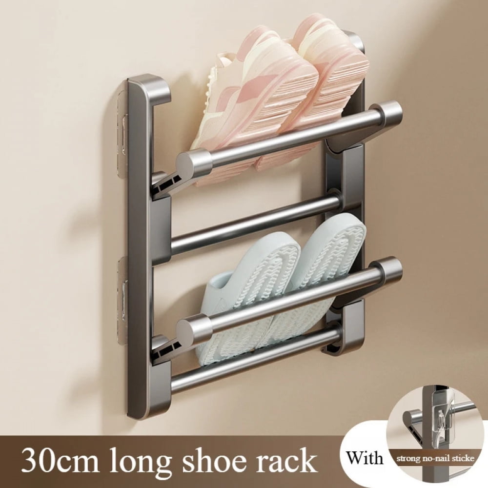 Non Perforated Bathroom Slipper Rack,Wall Mounted Shoe Rack ...