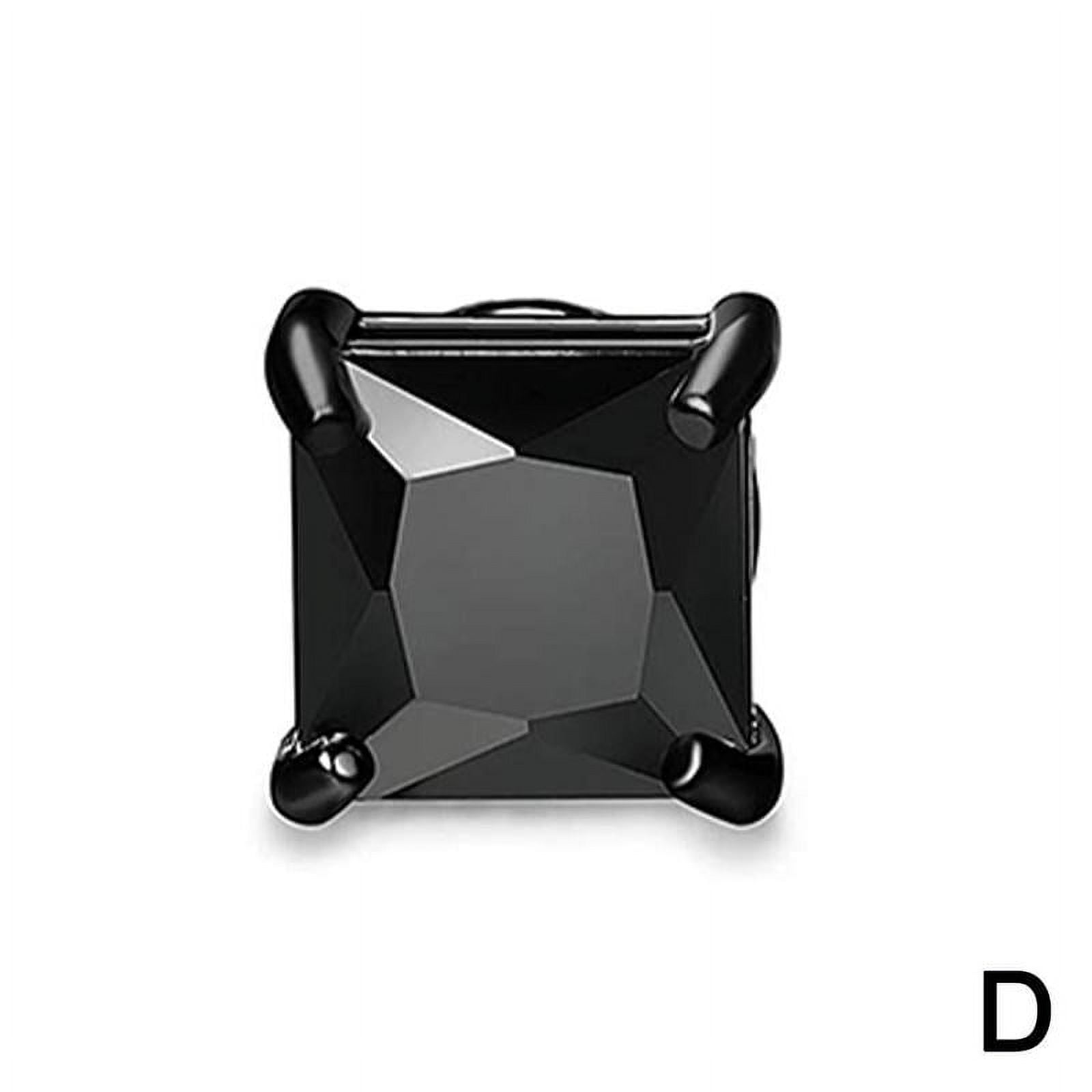 Non Piercing Prong Set Zircon Magnetic Ear Stud Punk Men Fake Magnet ...