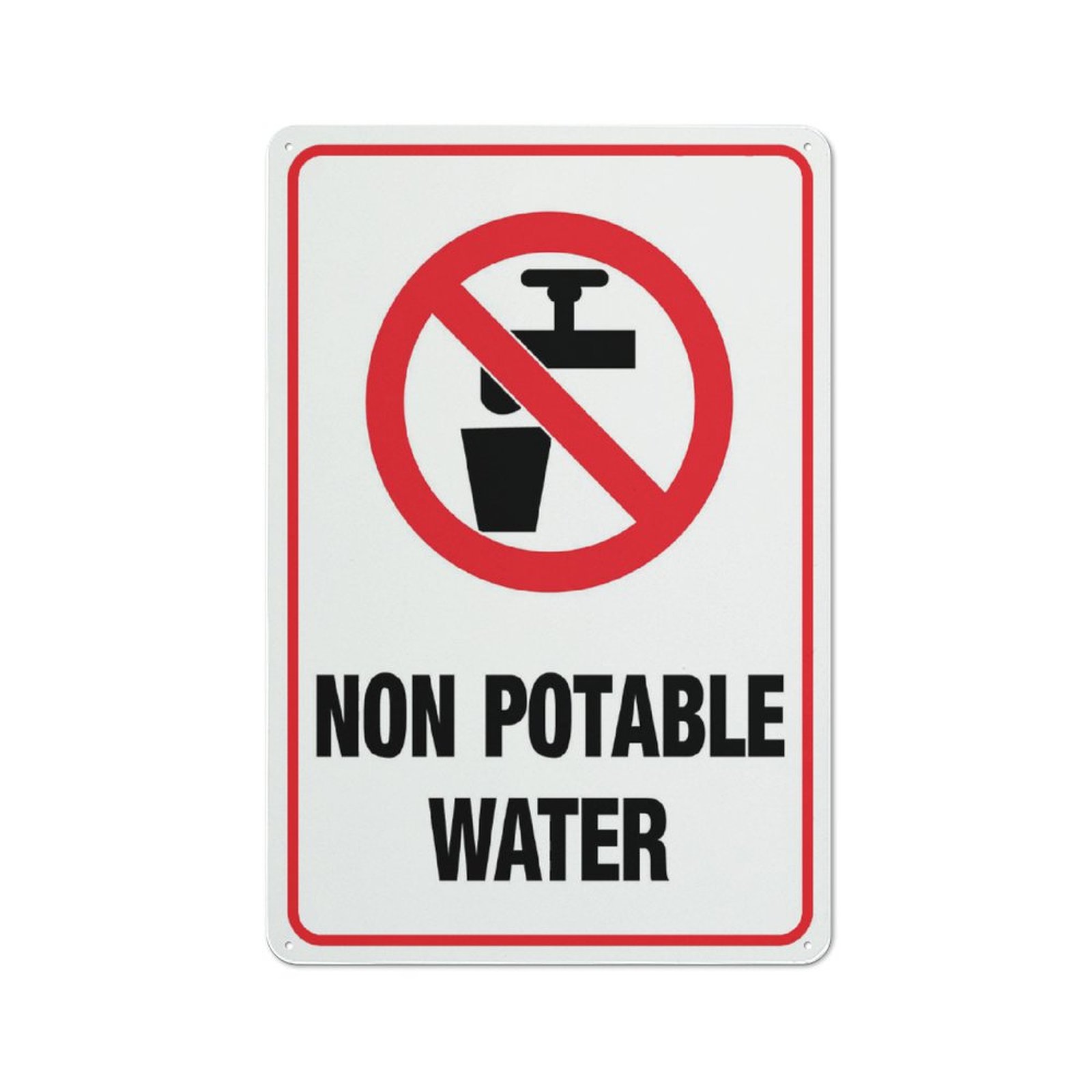 Non Potable Water Sign For House 12" X 8" Yard Sign, Premium Aluminum ...